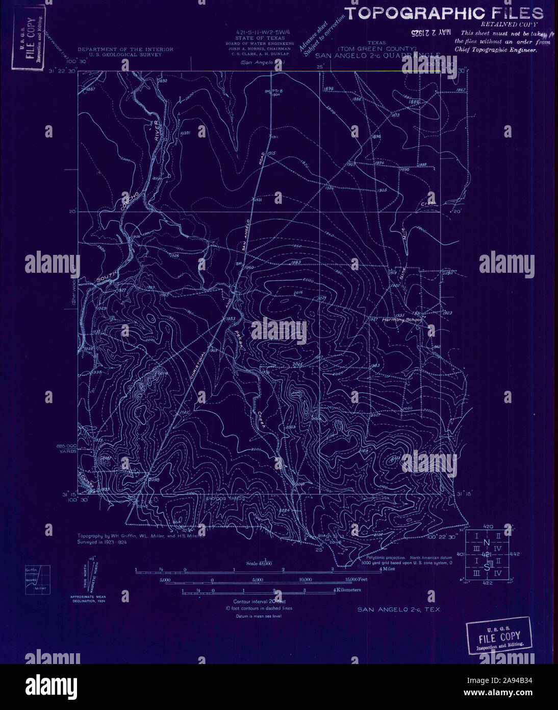 Map of san angelo texas hi-res stock photography and images - Alamy
