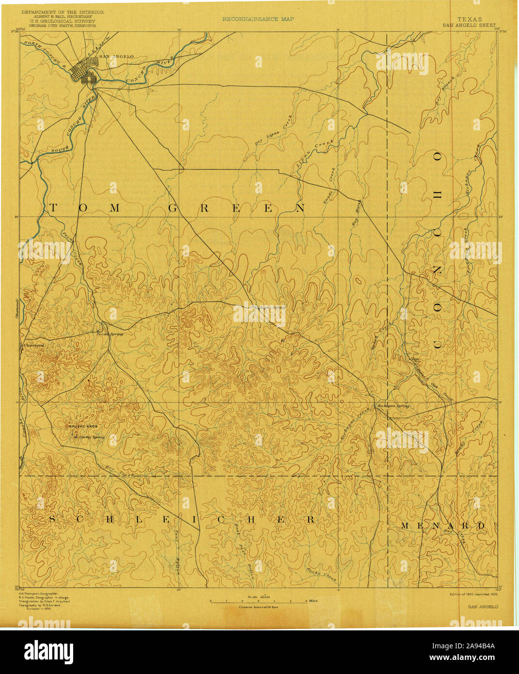 Map of san angelo texas hi-res stock photography and images - Alamy