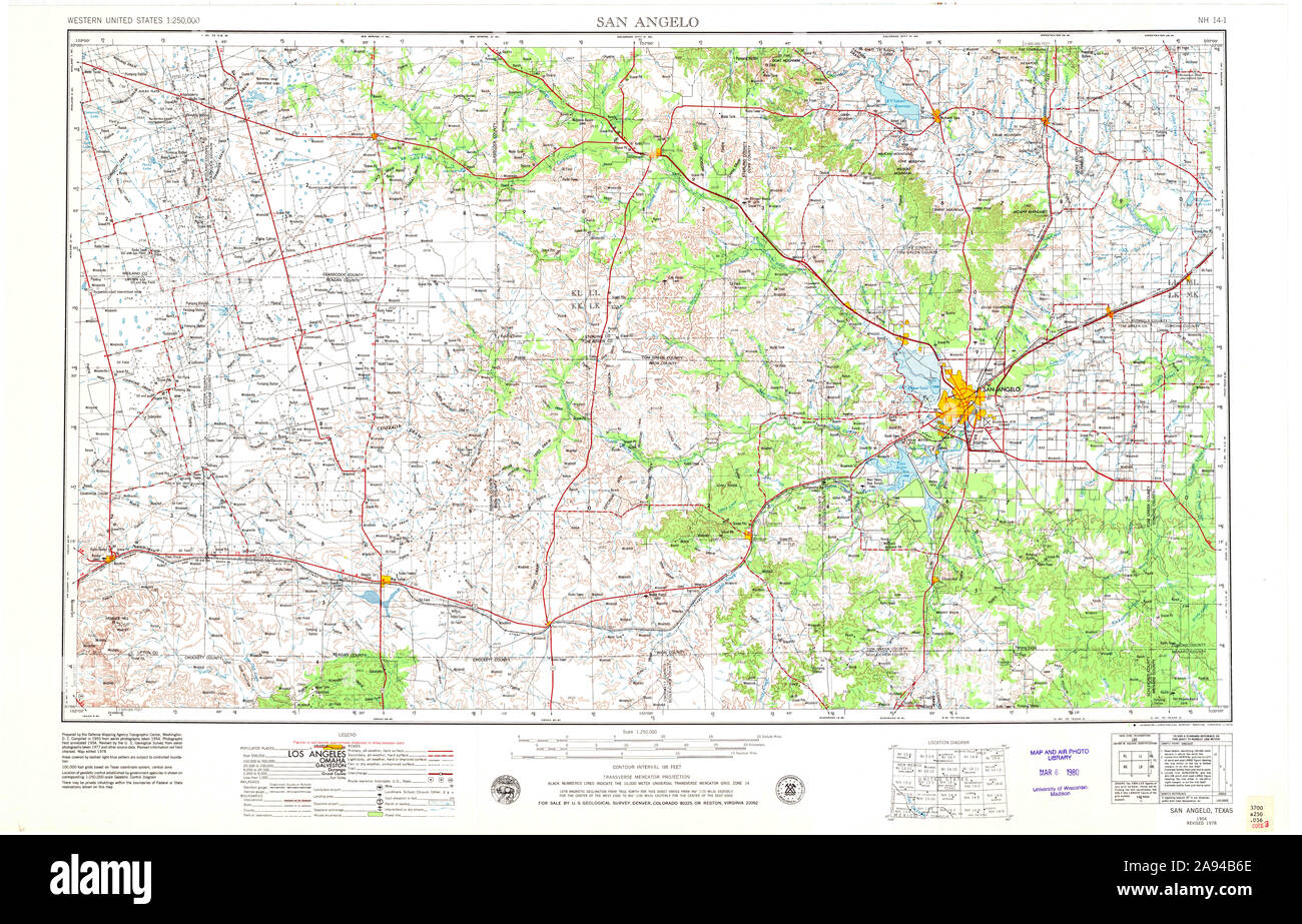San angelo texas map hi-res stock photography and images - Alamy