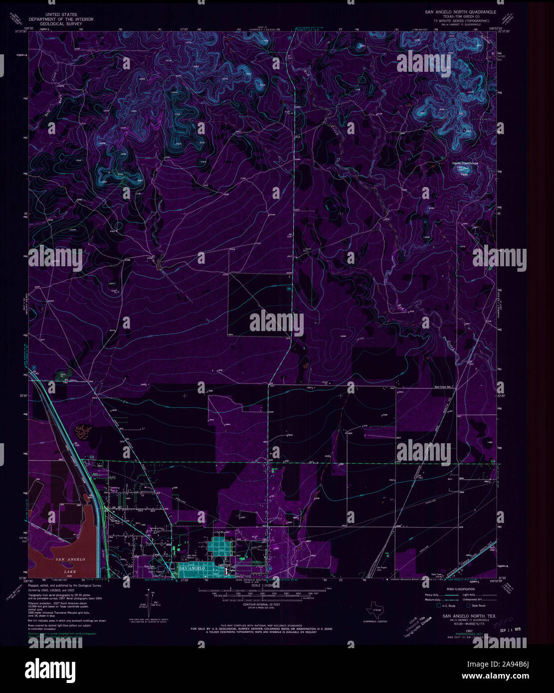 Map of san angelo texas hi-res stock photography and images - Alamy