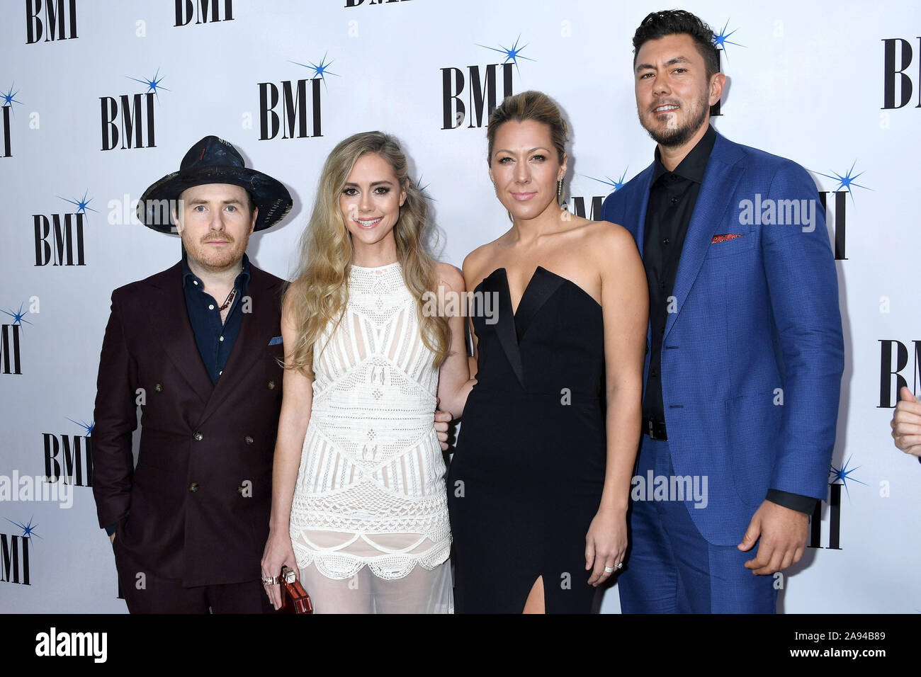 Nashville, Tennessee, USA. 12th Nov, 2019. Colbie Caillat, Justin Young, Jason Reeves, and Nelly ...