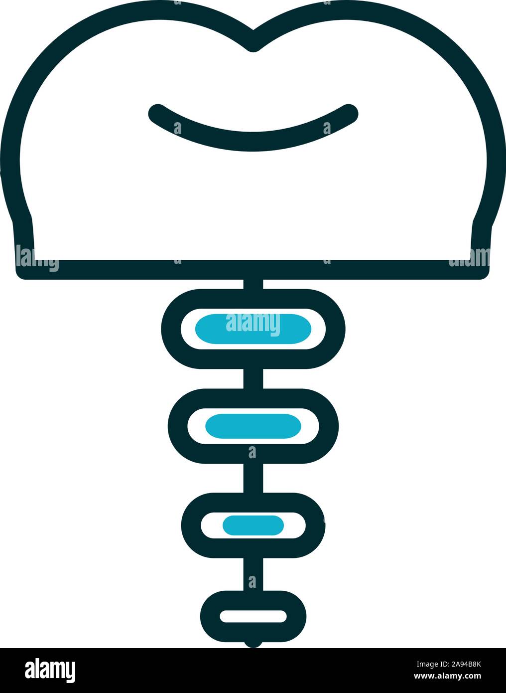 dental implant healthcare line icon fill vector illustration Stock ...