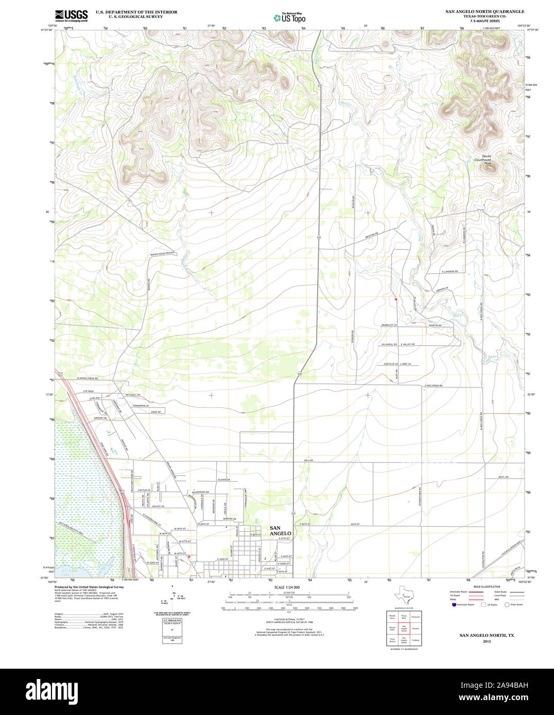 San angelo texas map hi-res stock photography and images - Alamy