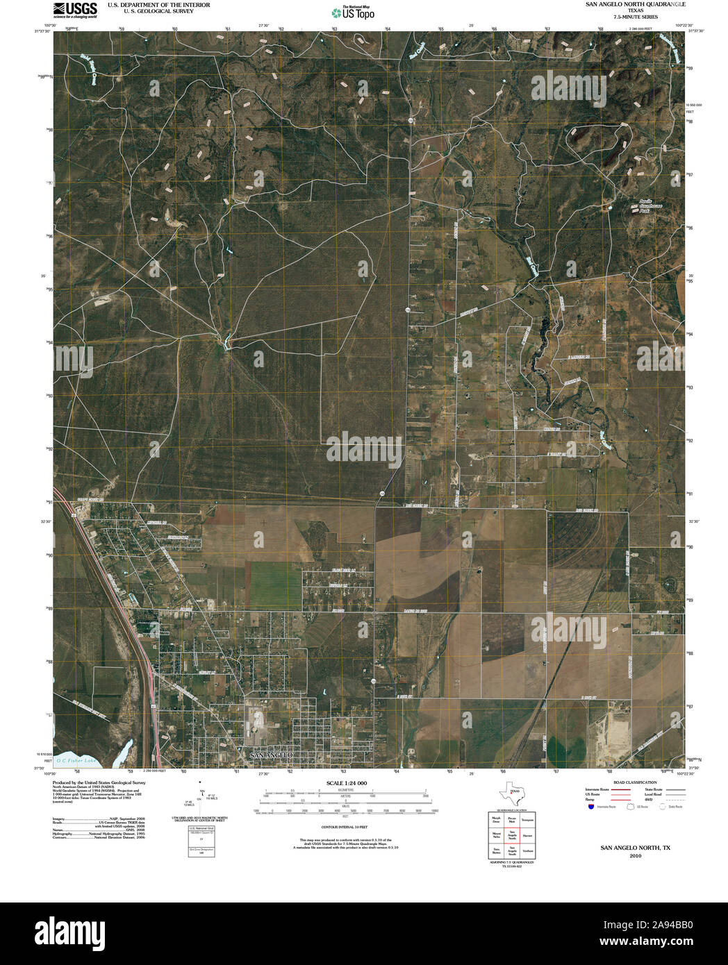 Map of san angelo Cut Out Stock Images & Pictures - Alamy