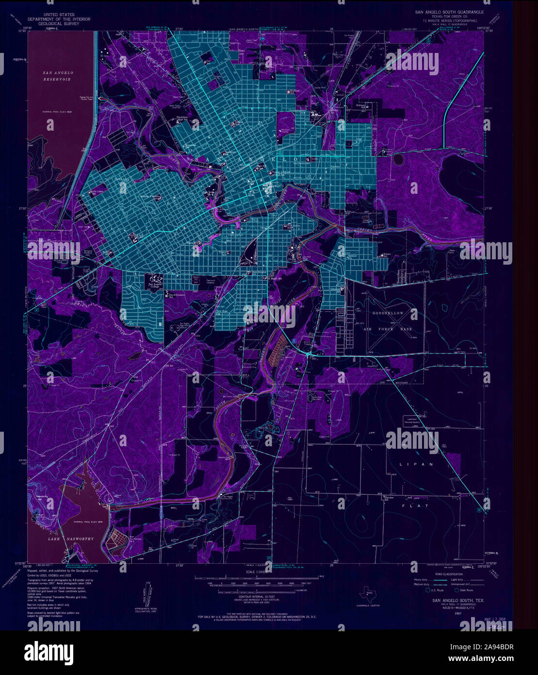 Map of san angelo texas hi-res stock photography and images - Alamy
