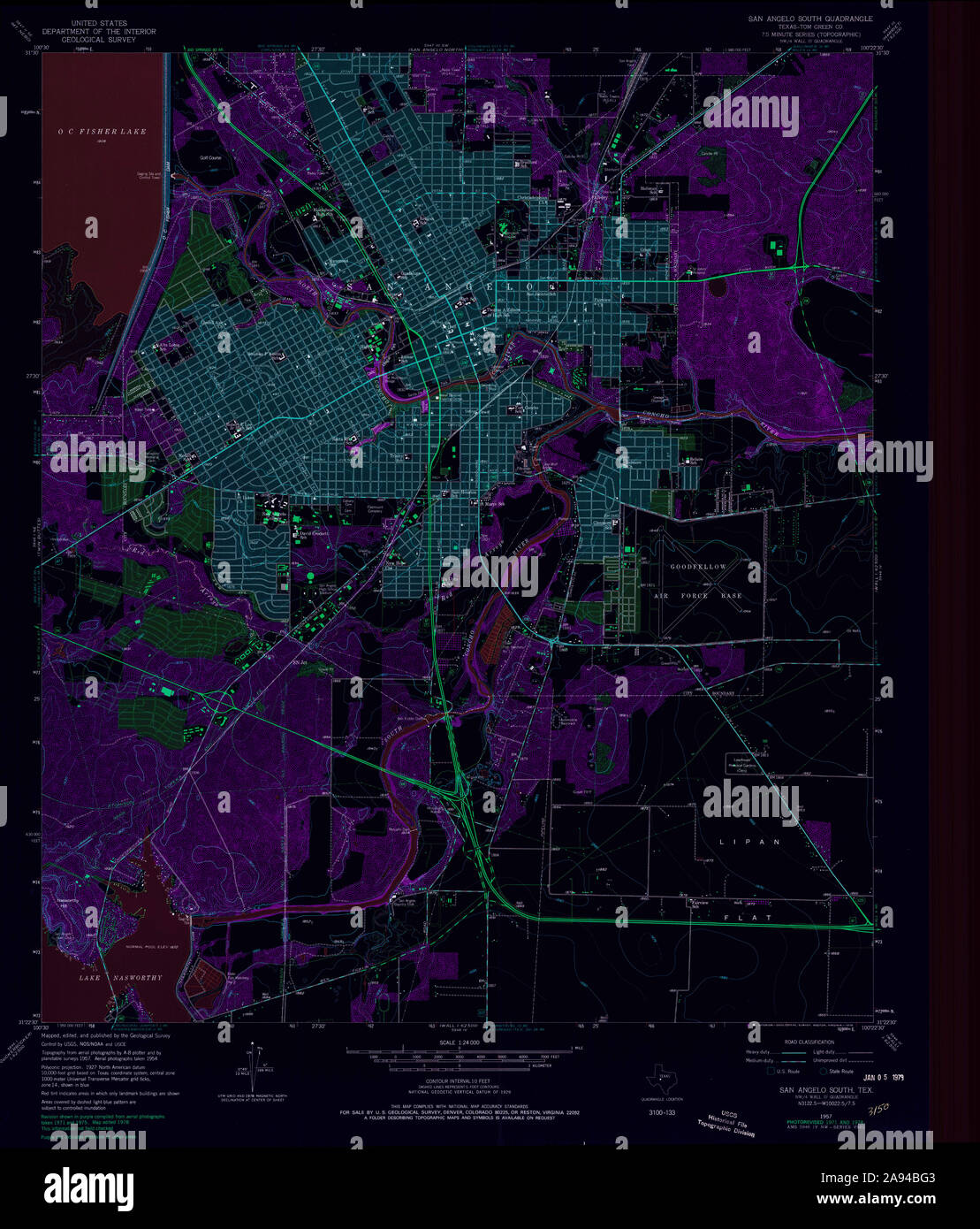 Map of san angelo texas hi-res stock photography and images - Alamy