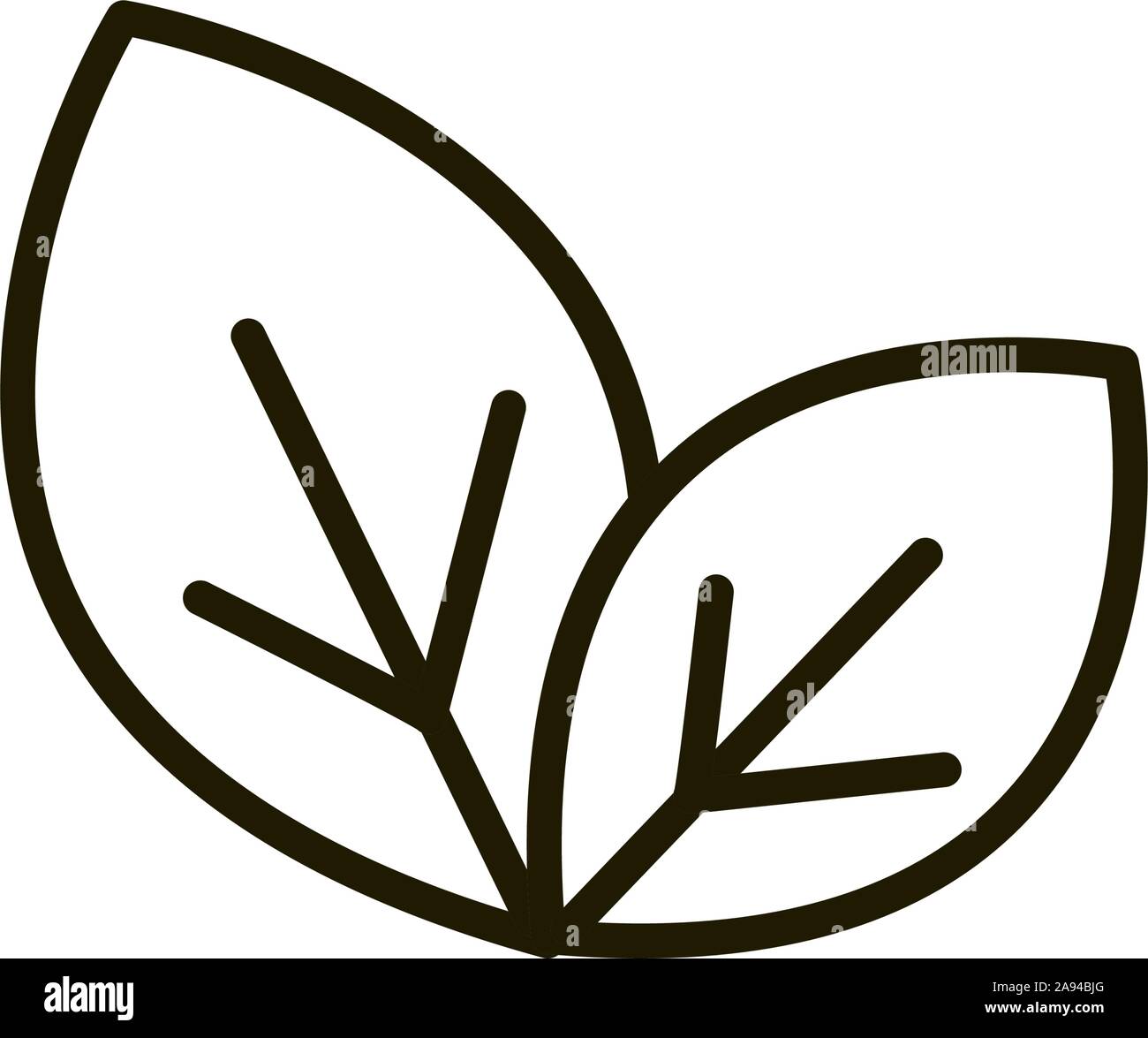 leaves rural agriculture thick line vector illustration Stock Vector ...