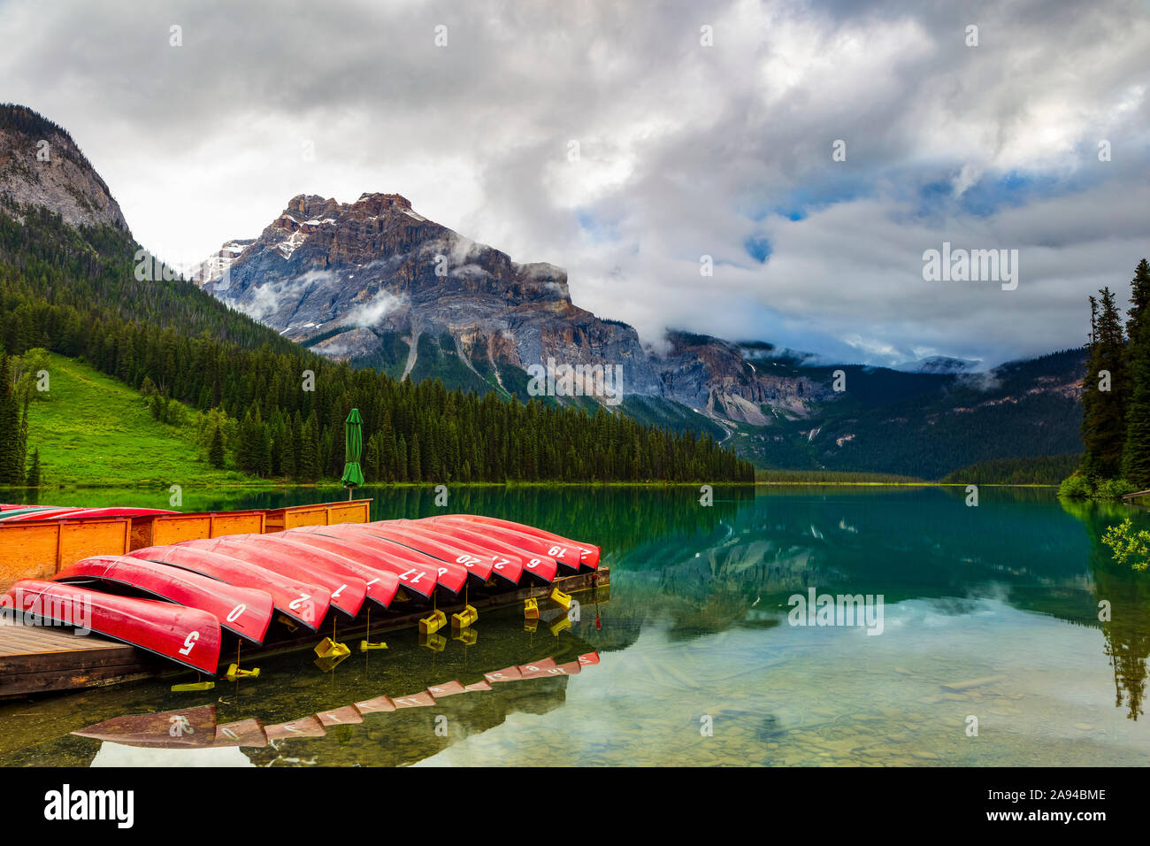 Emerald Lake And The Natural Bridge Yoho National Park British