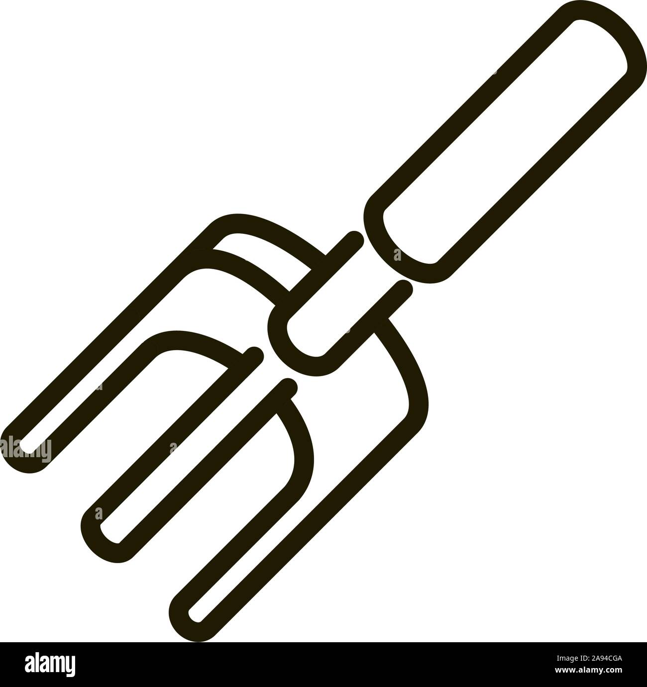 pitchfork rural agriculture thick line vector illustration Stock Vector ...
