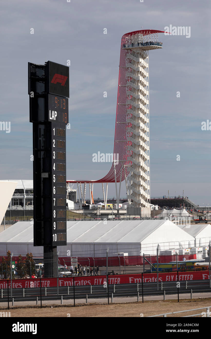 The observation tower, Circuit of the Americas, Austin Texas Stock ...