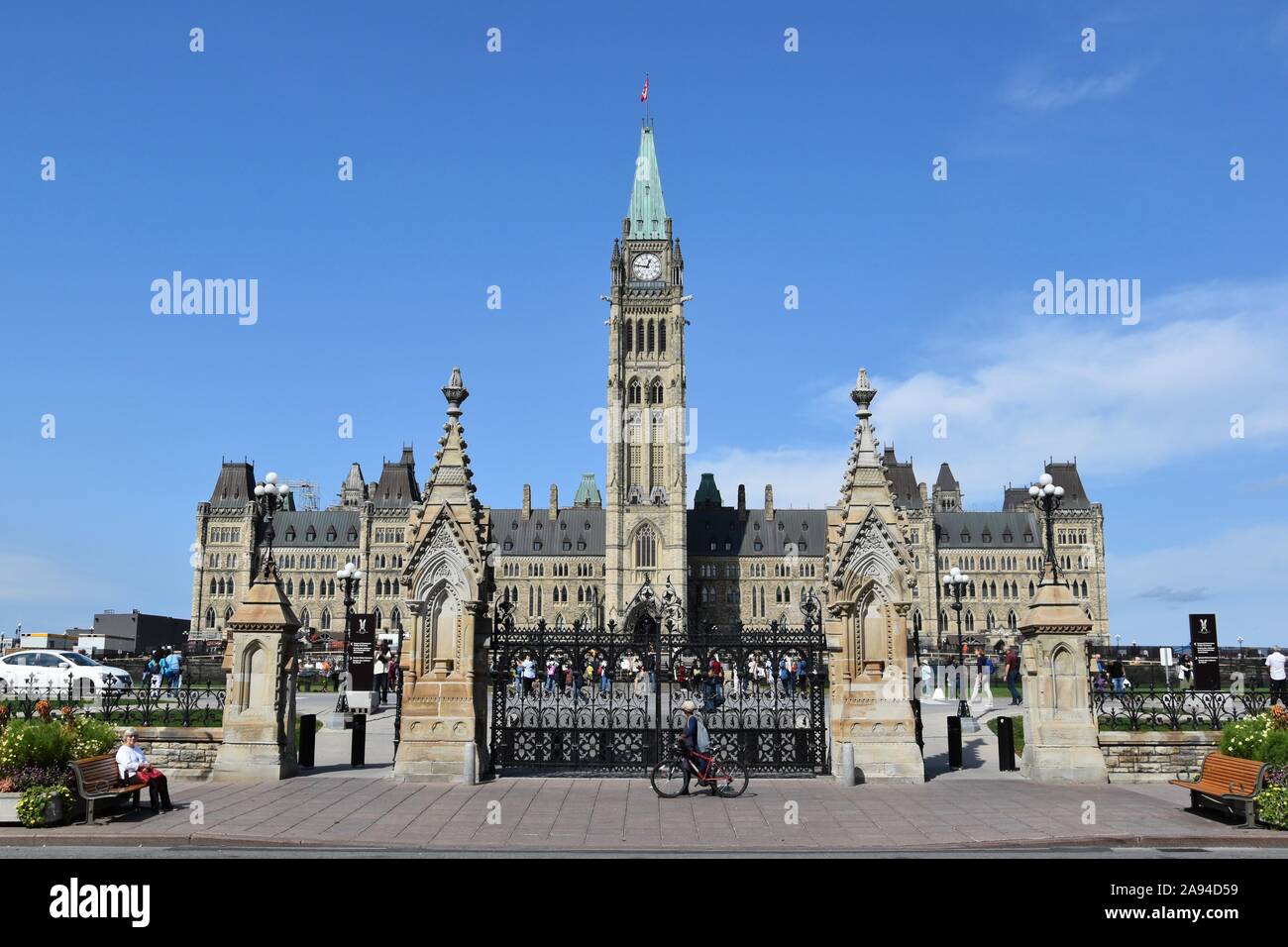 The Canadian Parliament Centre Block and the iconic Peace Tower atop ...