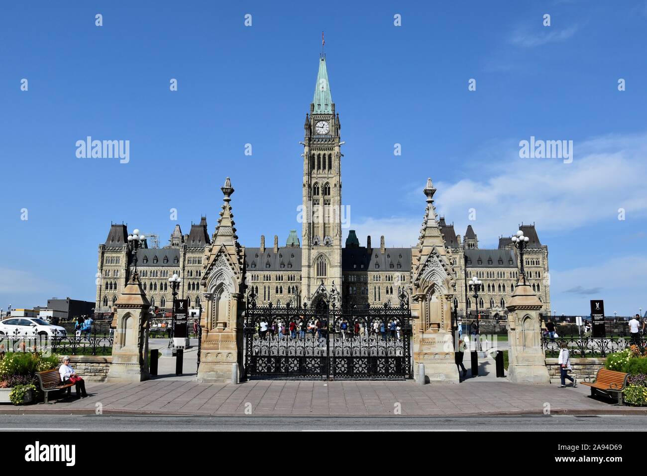 The Canadian Parliament Centre Block and the iconic Peace Tower atop ...