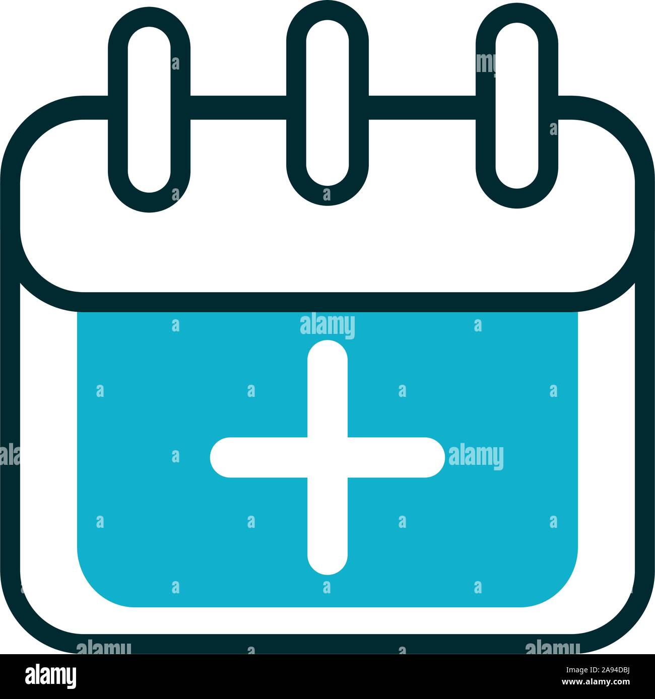 calendar date reminder equipment medical icon line fill vector ...