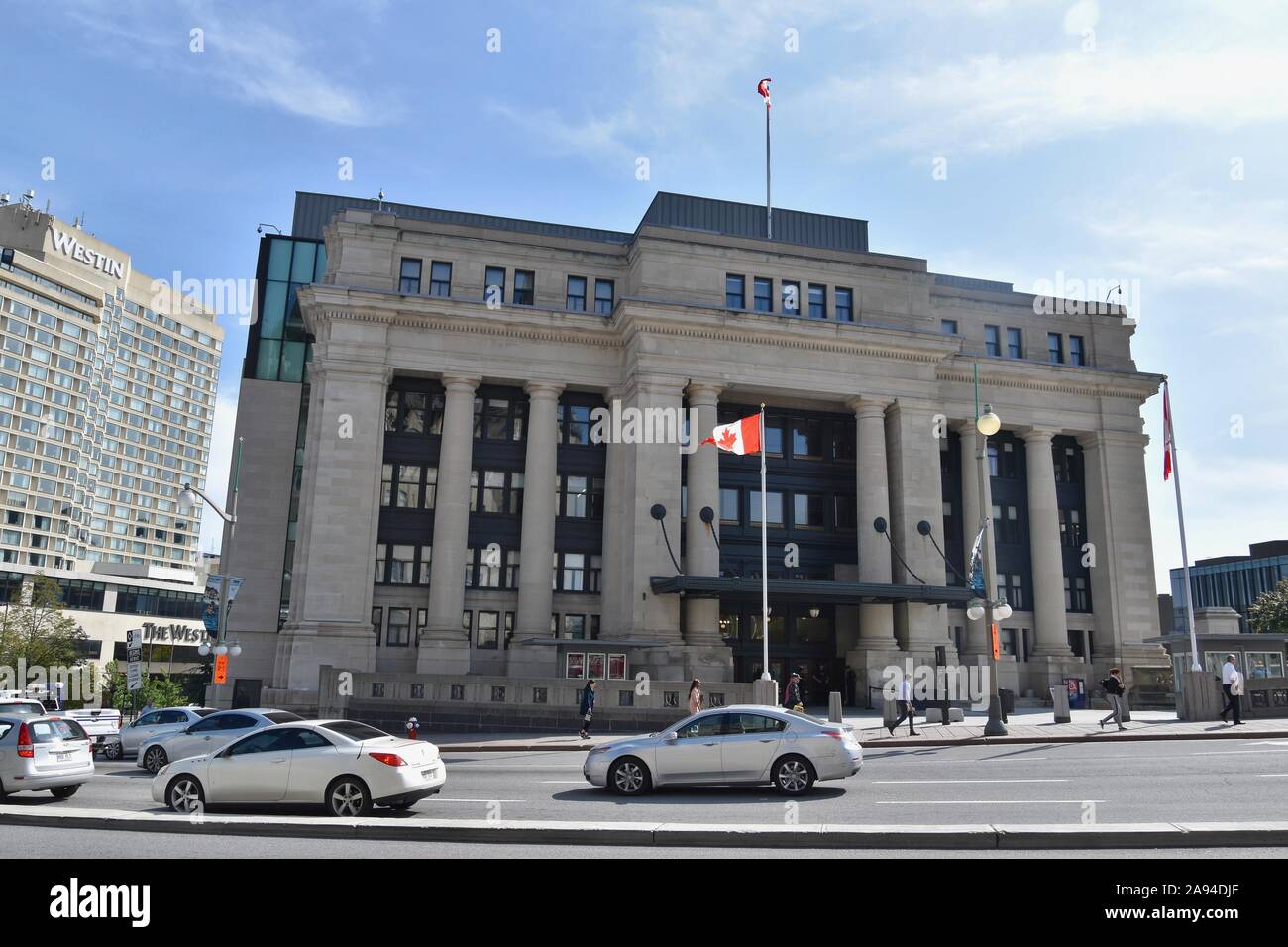 Canadian Government Buildings at the Canadian Parliament atop Parliament Hill in downtown Ottawa ...