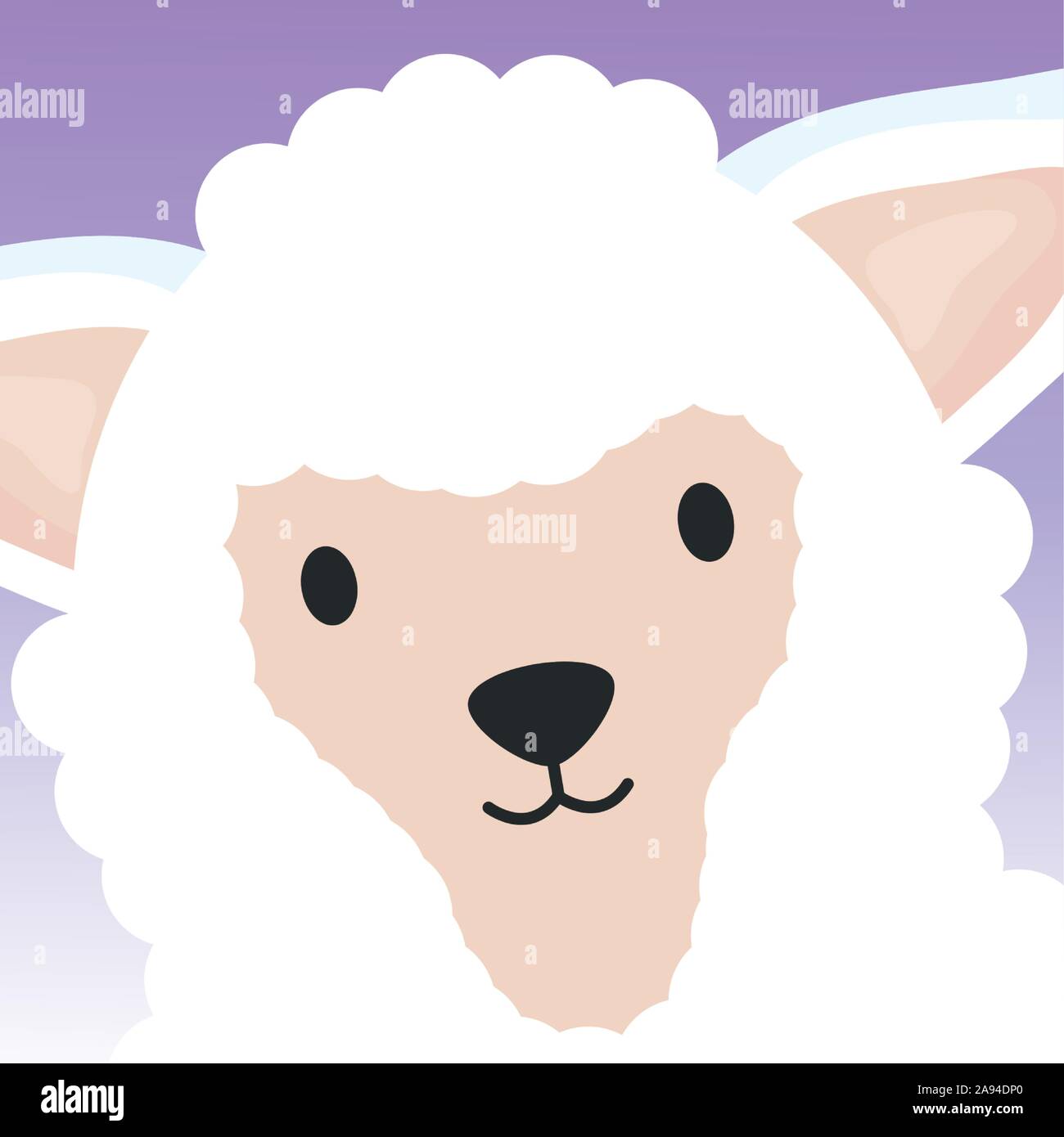 Lamb Face Vector