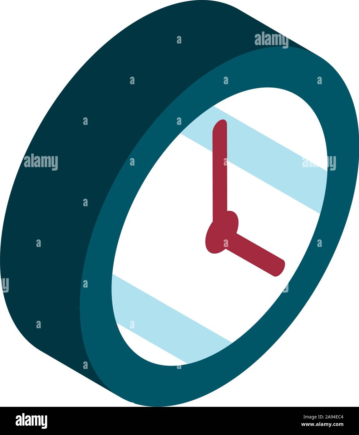 clock time online shopping isometric icon vector illustration Stock ...