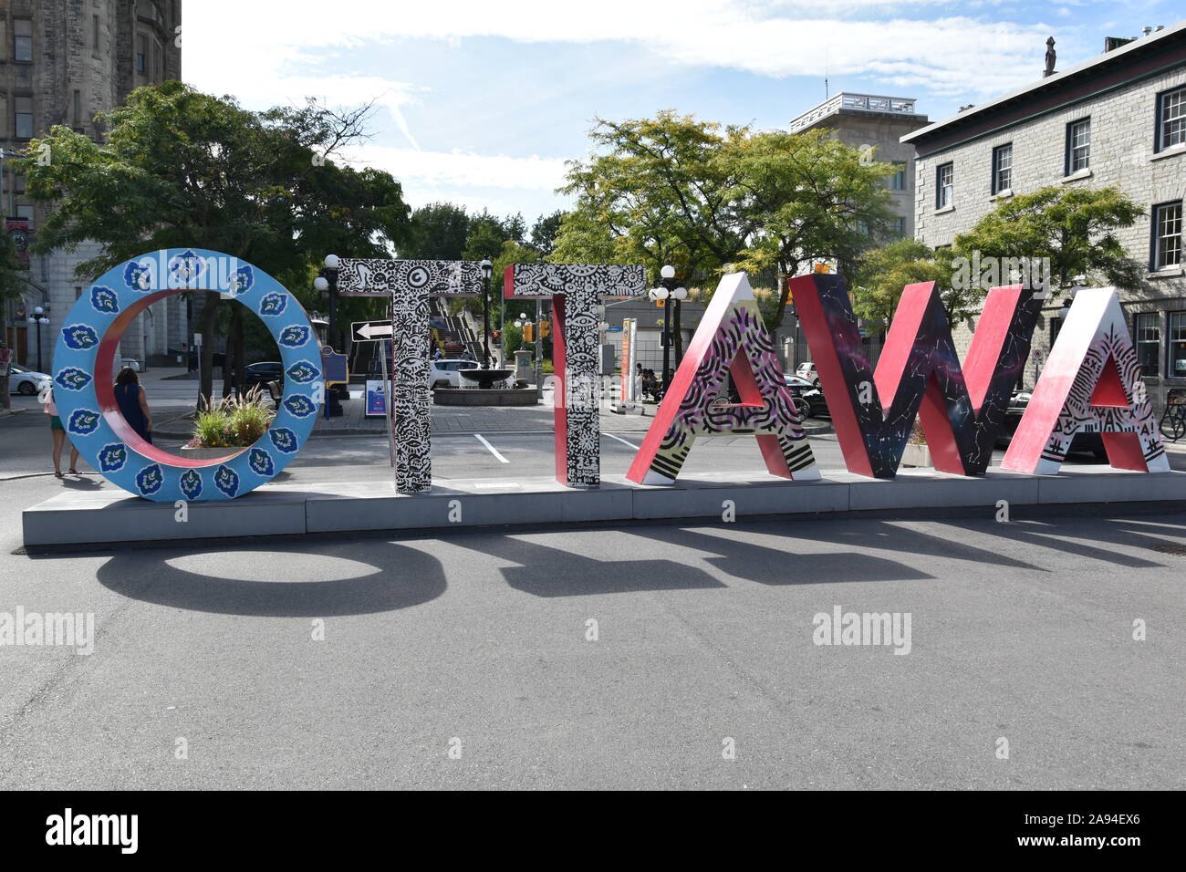 The iconic Ottawa sign near Byward Market, Ottawa, Ontario, Canada ...