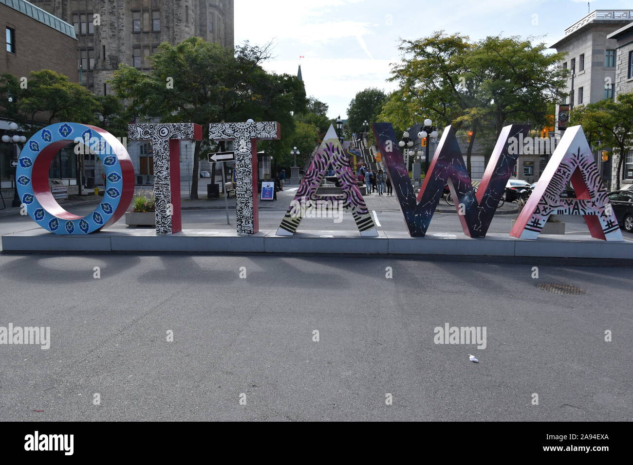 The iconic Ottawa sign near Byward Market, Ottawa, Ontario, Canada ...
