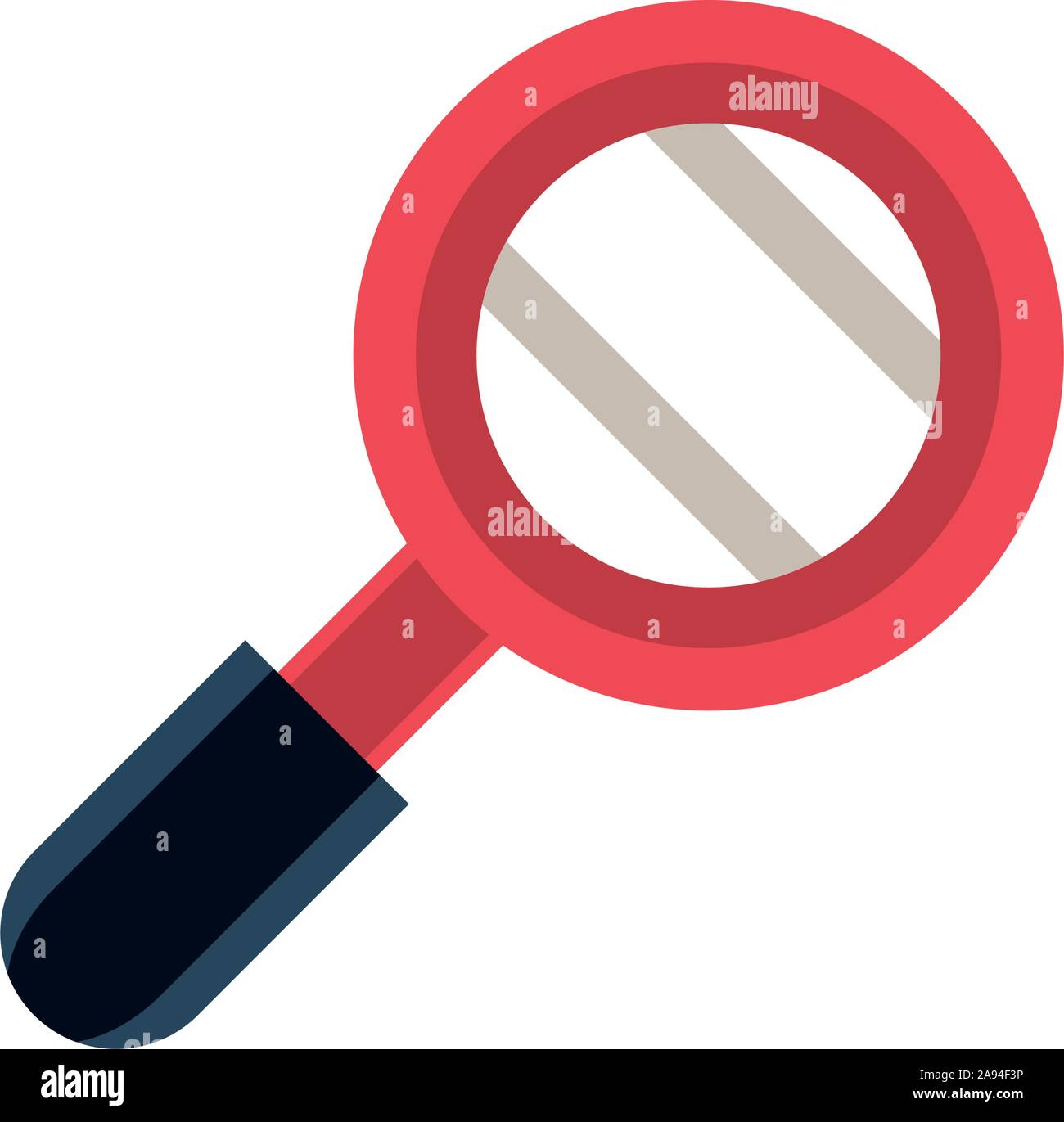 magnifier office work business equipment icon vector illustration Stock ...