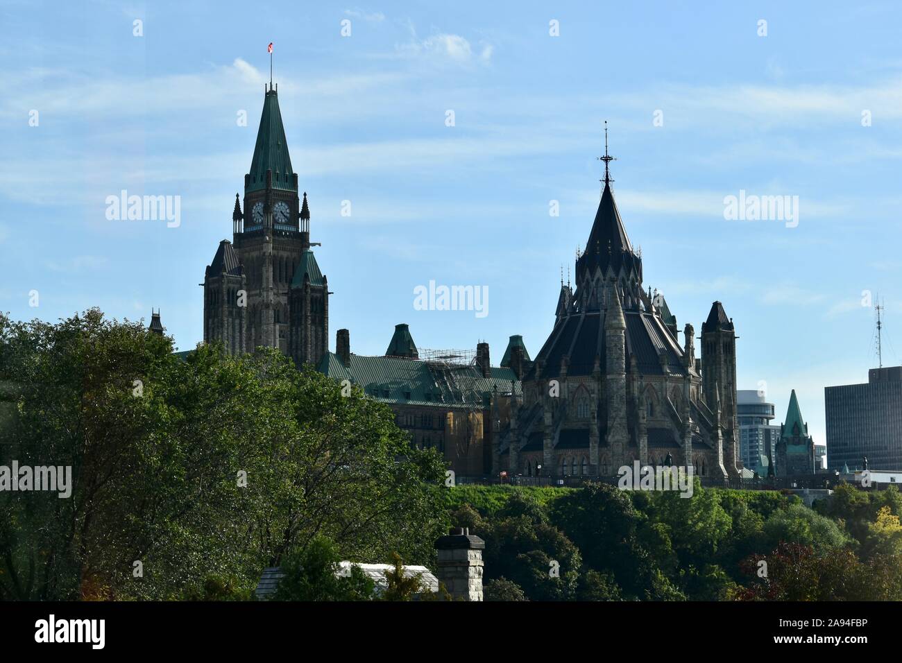The Canadian Parliament Centre Block and the iconic Peace Tower atop ...