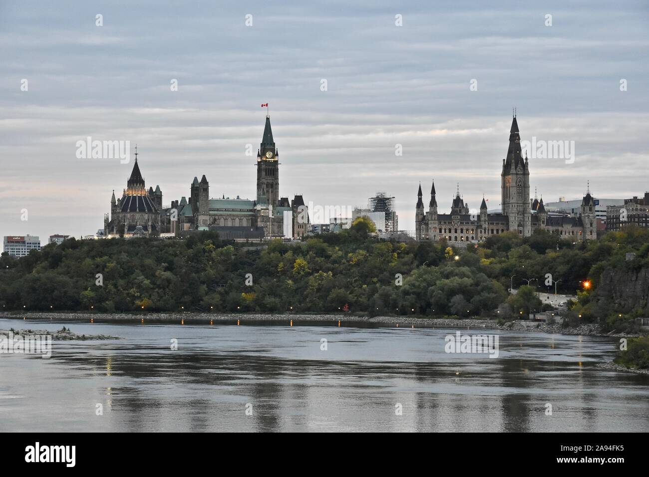 The Canadian Parliament Centre Block and the iconic Peace Tower atop ...