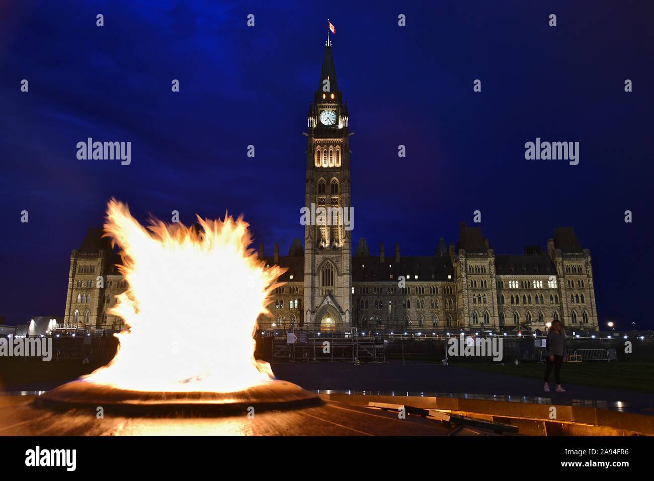The Canadian Parliament Centre Block and the iconic Peace Tower atop ...