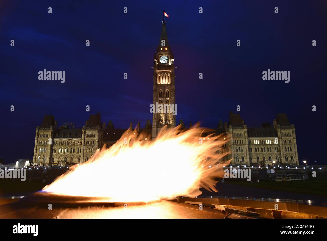 The Canadian Parliament Centre Block and the iconic Peace Tower atop ...