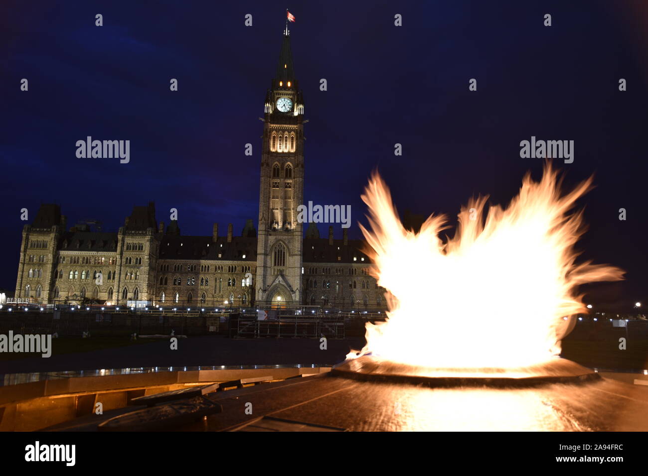 The Canadian Parliament Centre Block and the iconic Peace Tower atop ...
