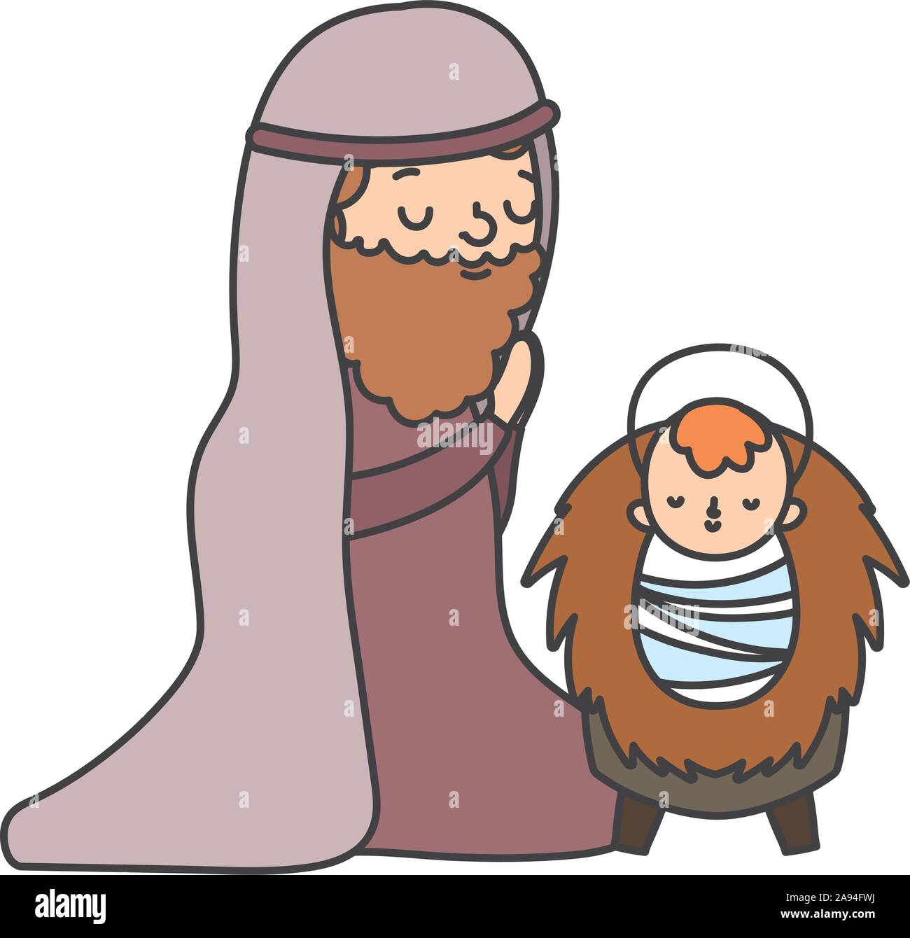 Nativity figure baby jesus Stock Vector Images - Alamy