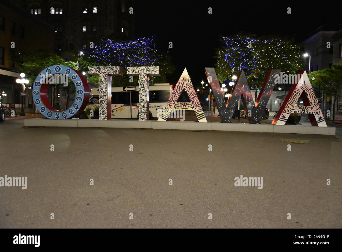 The iconic Ottawa sign near Byward Market, Ottawa, Ontario, Canada ...