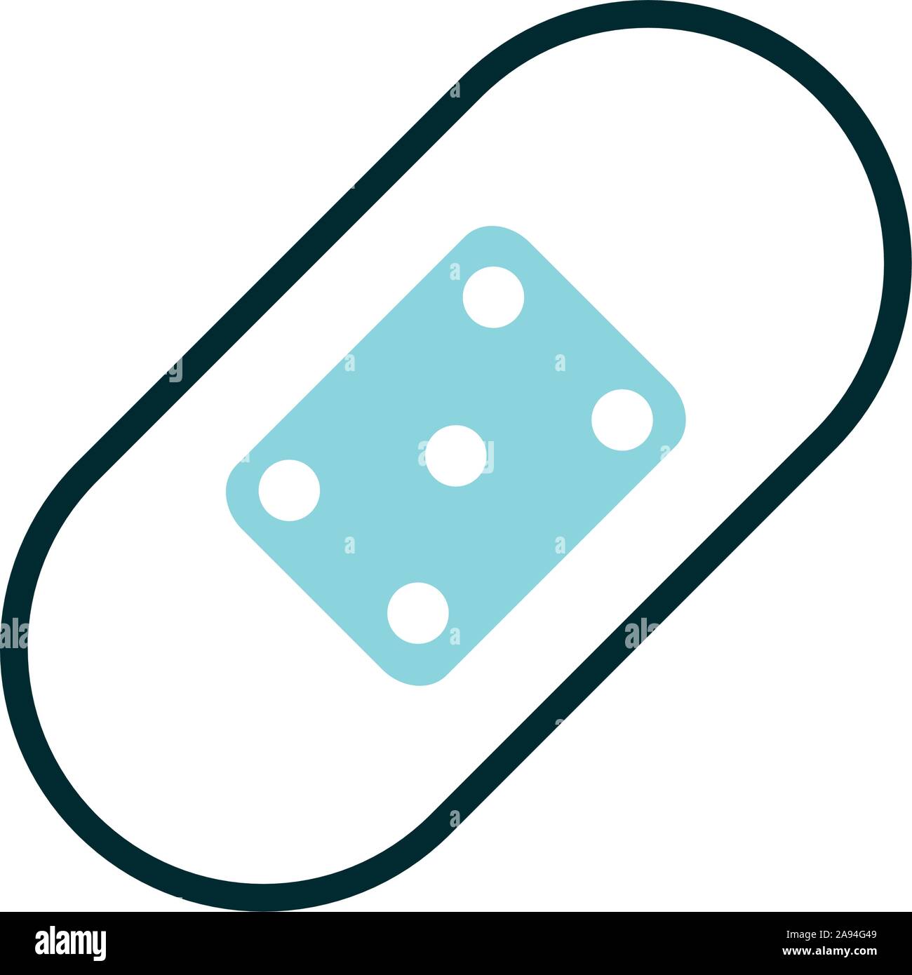 plaster first aid equipment medical icon line fill vector illustration ...