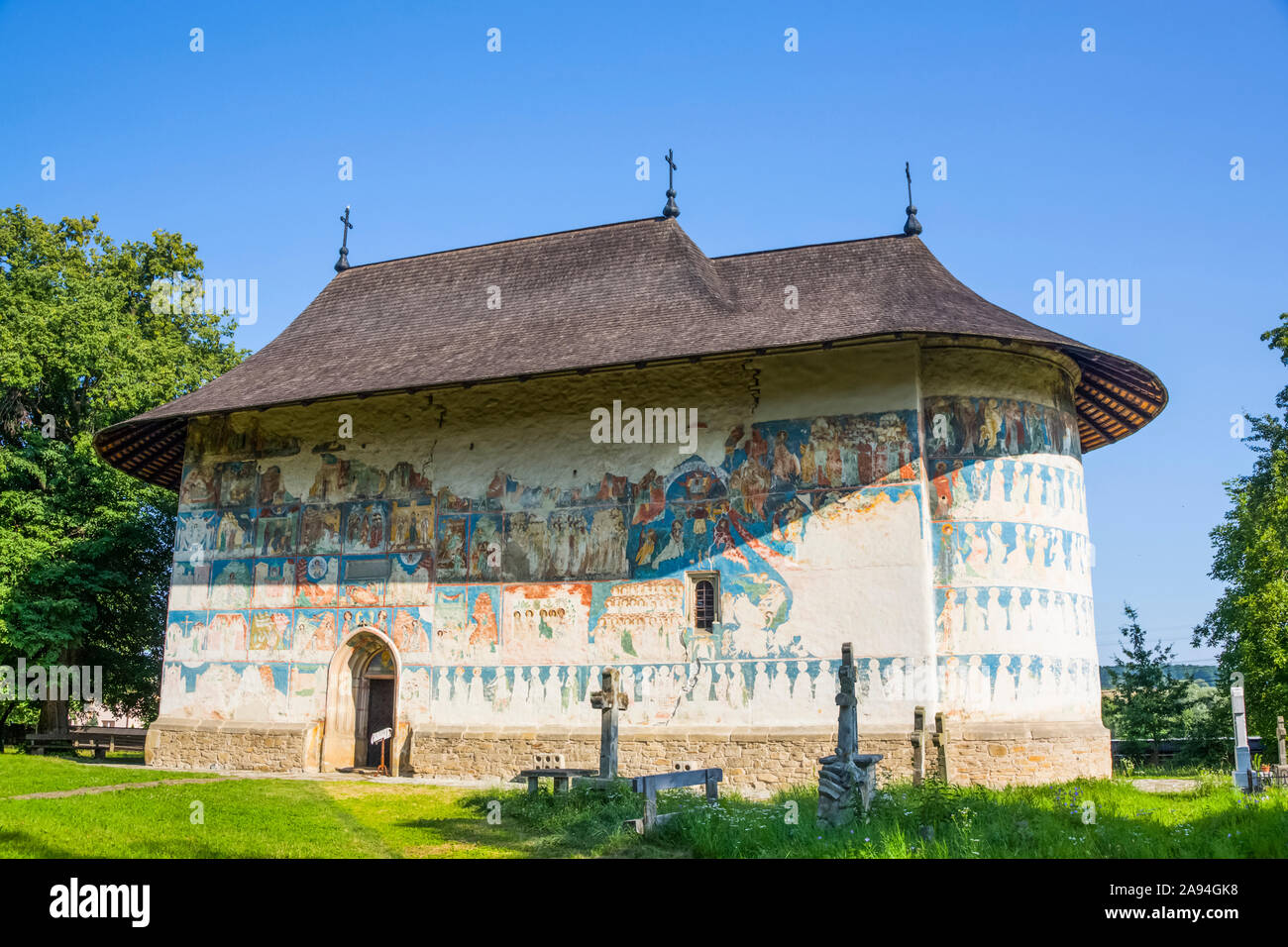 Arbore Monastery, 1502; Arbore, Suceava County, Romania Stock Photo - Alamy