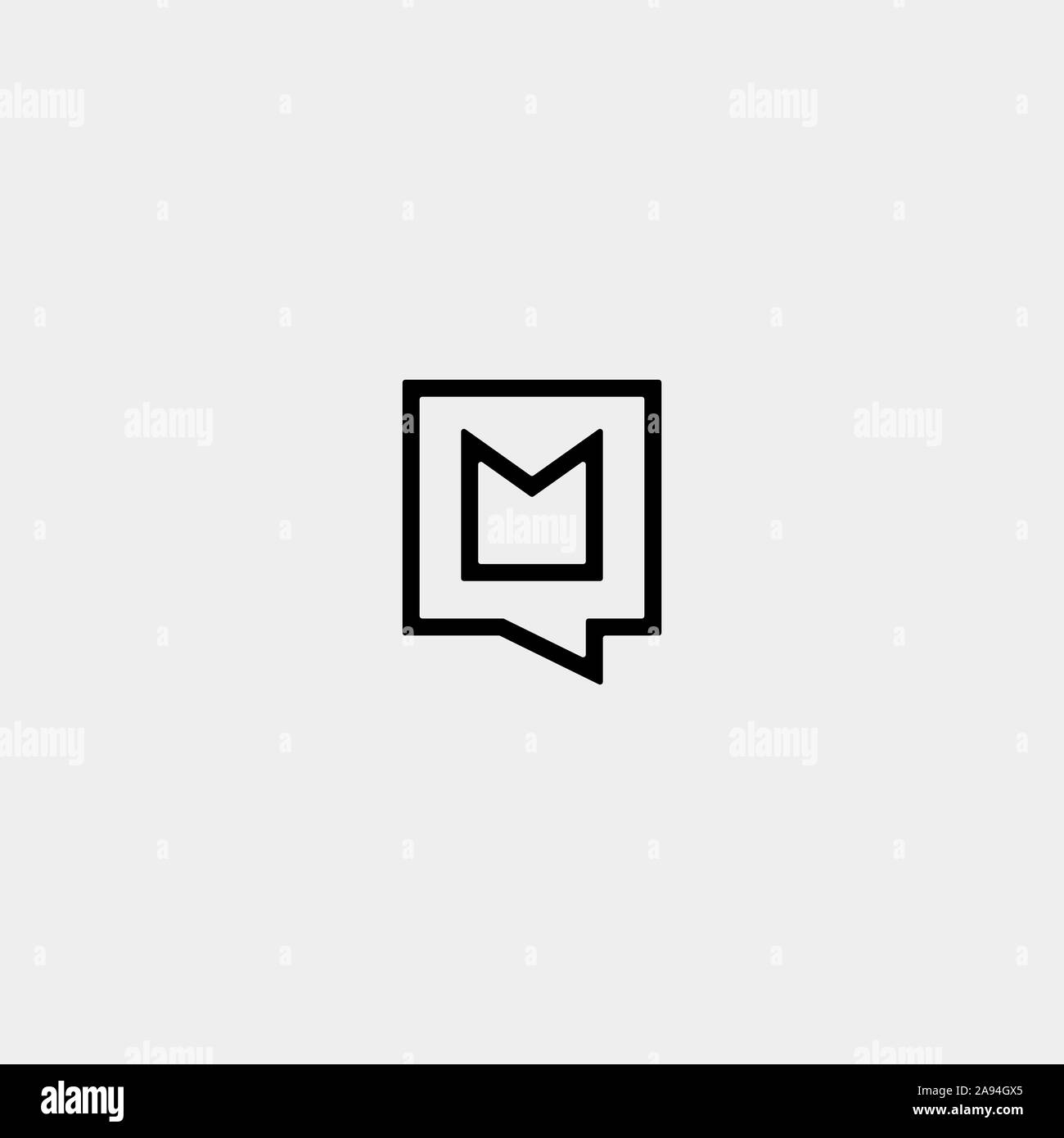 M message logo Black and White Stock Photos & Images - Alamy
