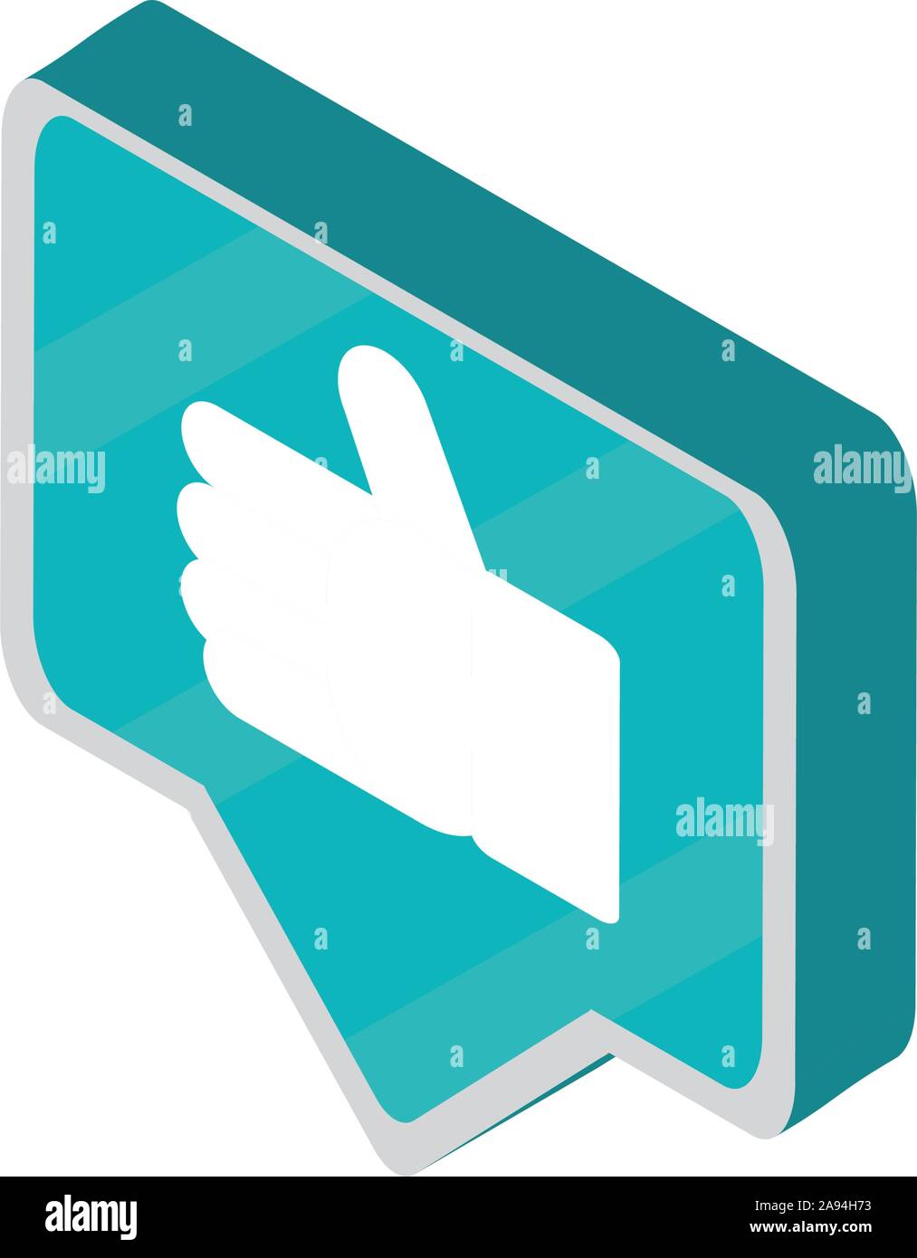 like message social media isometric icon vector illustration Stock ...