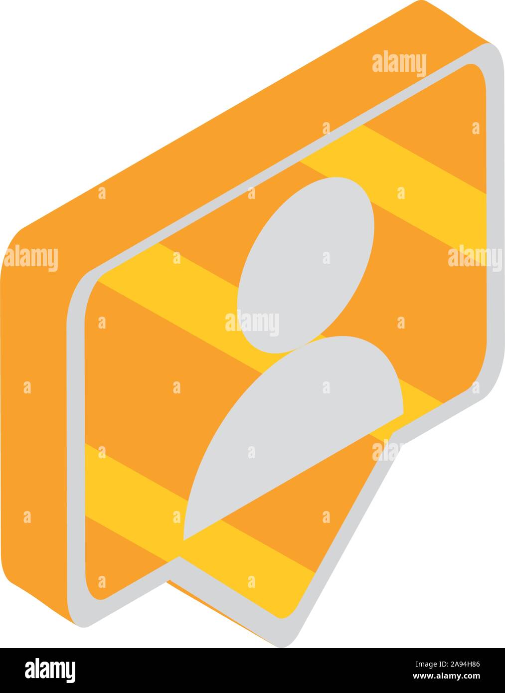 message avatar social media isometric icon vector illustration Stock ...