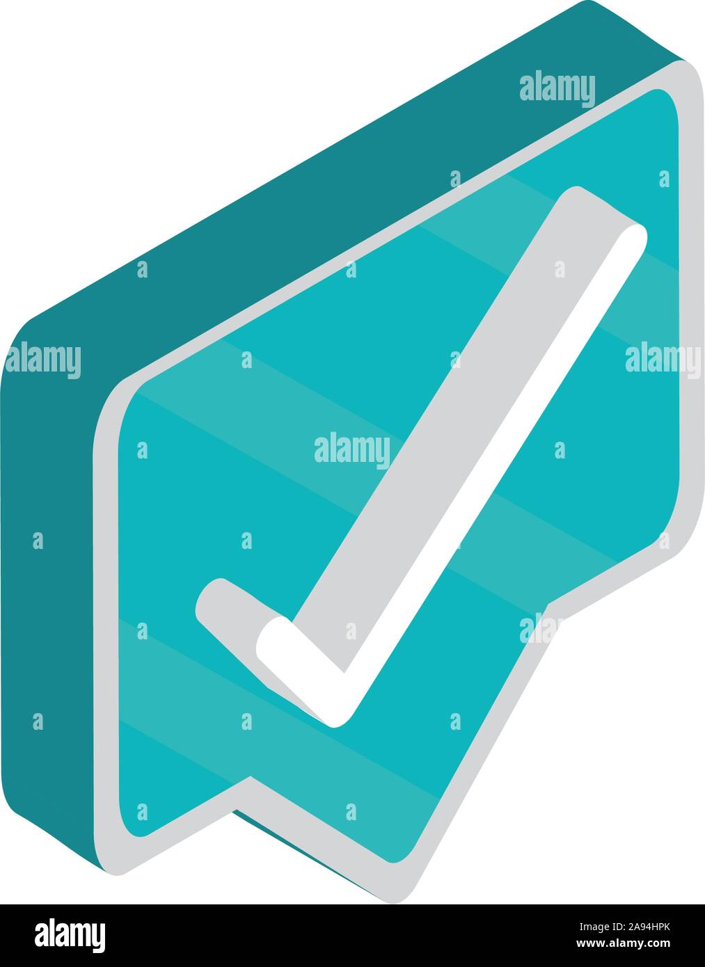 check mark social media isometric icon vector illustration Stock Vector ...