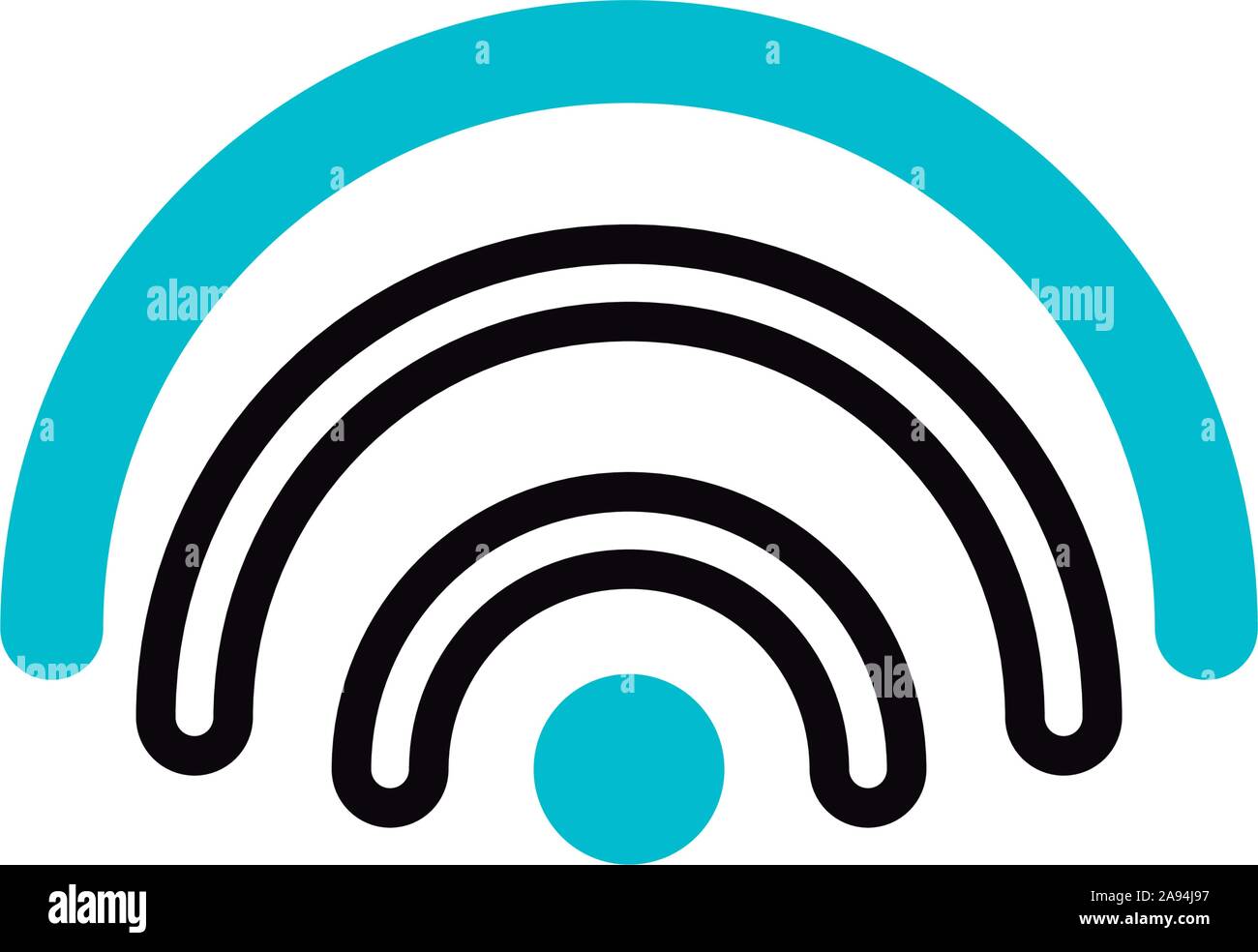 wifi internet social media icon line and fill vector illustration Stock ...