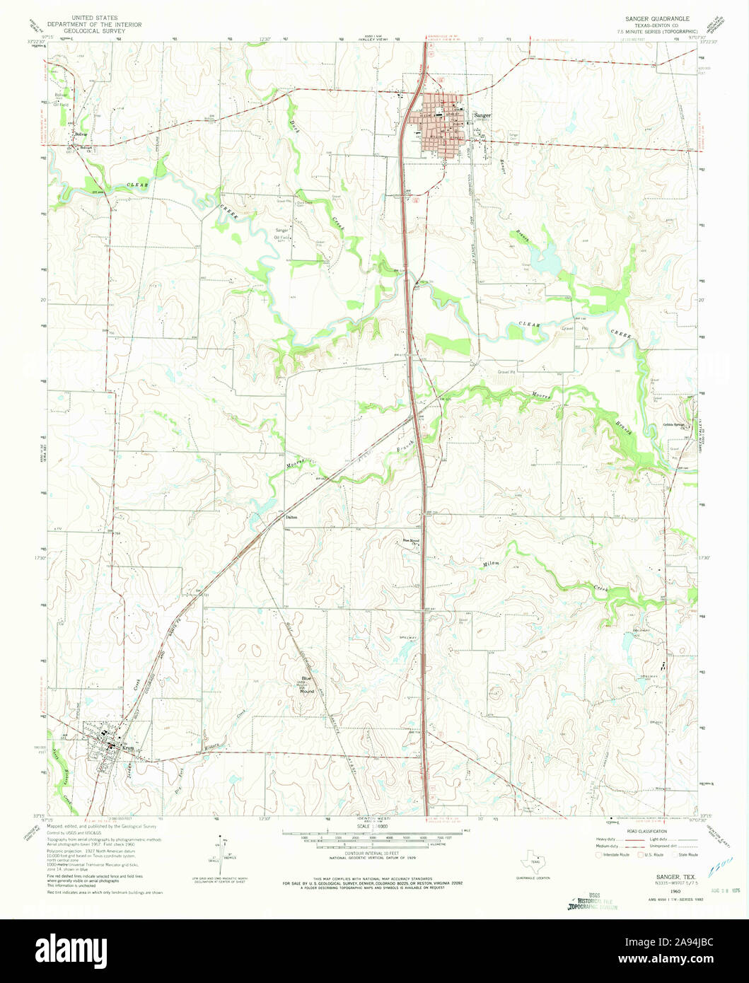 Sanger texas map hi-res stock photography and images - Alamy