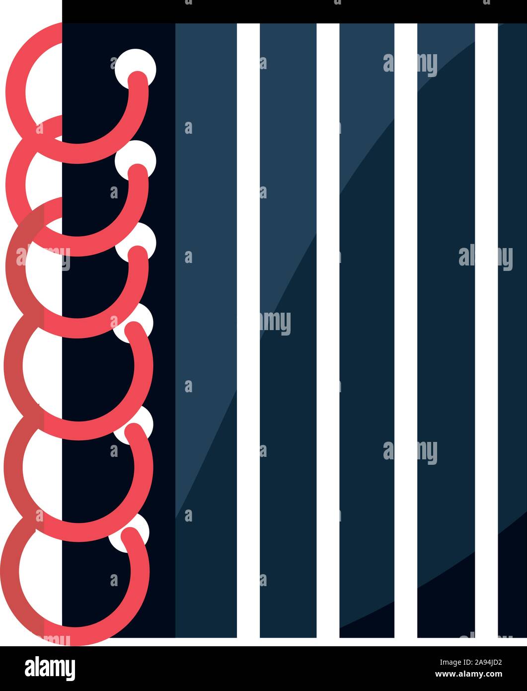 notepad spiral office work business equipment icon vector illustration ...