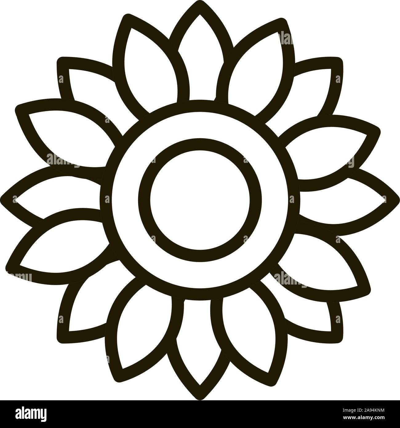 flower rural agriculture thick line vector illustration Stock Vector ...