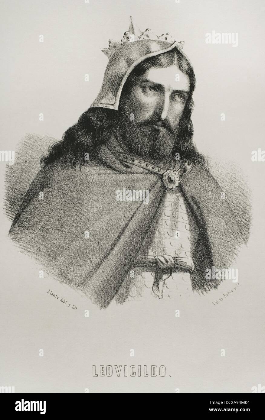 Leovigildo (m. 586). Rey visigodo entre 568 y 586. Autor del Codex ...