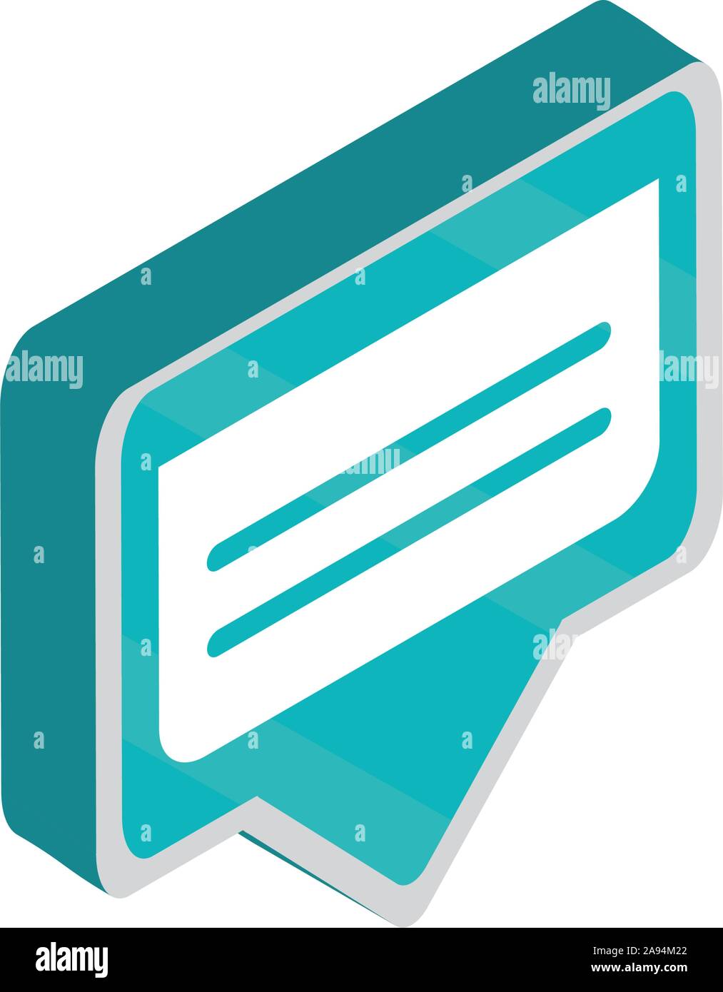 message social media isometric icon vector illustration Stock Vector ...