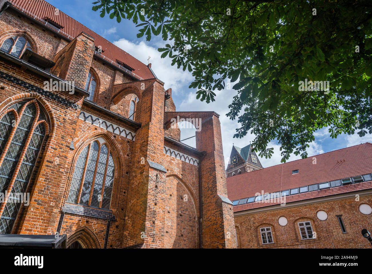 supporting arches and buttresses at the choir of St. George's Church ...