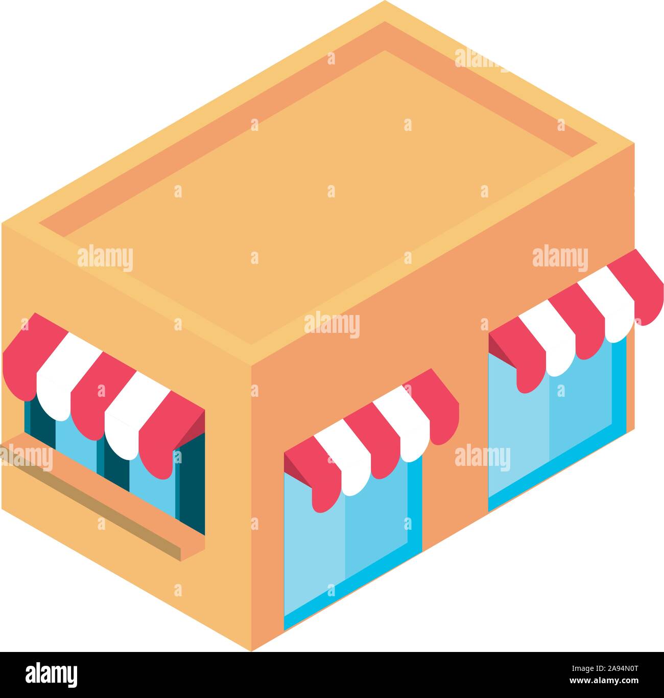 store building online shopping isometric icon vector illustration Stock ...