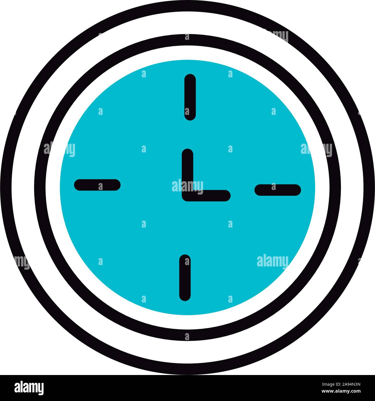 clock time social media icon line and fill vector illustration Stock ...