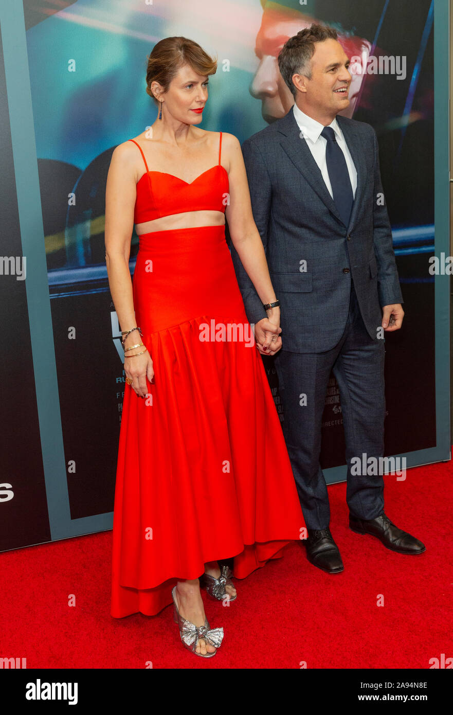 New York, NY - November 12, 2019: Sunrise Coigney wearing dress by ...