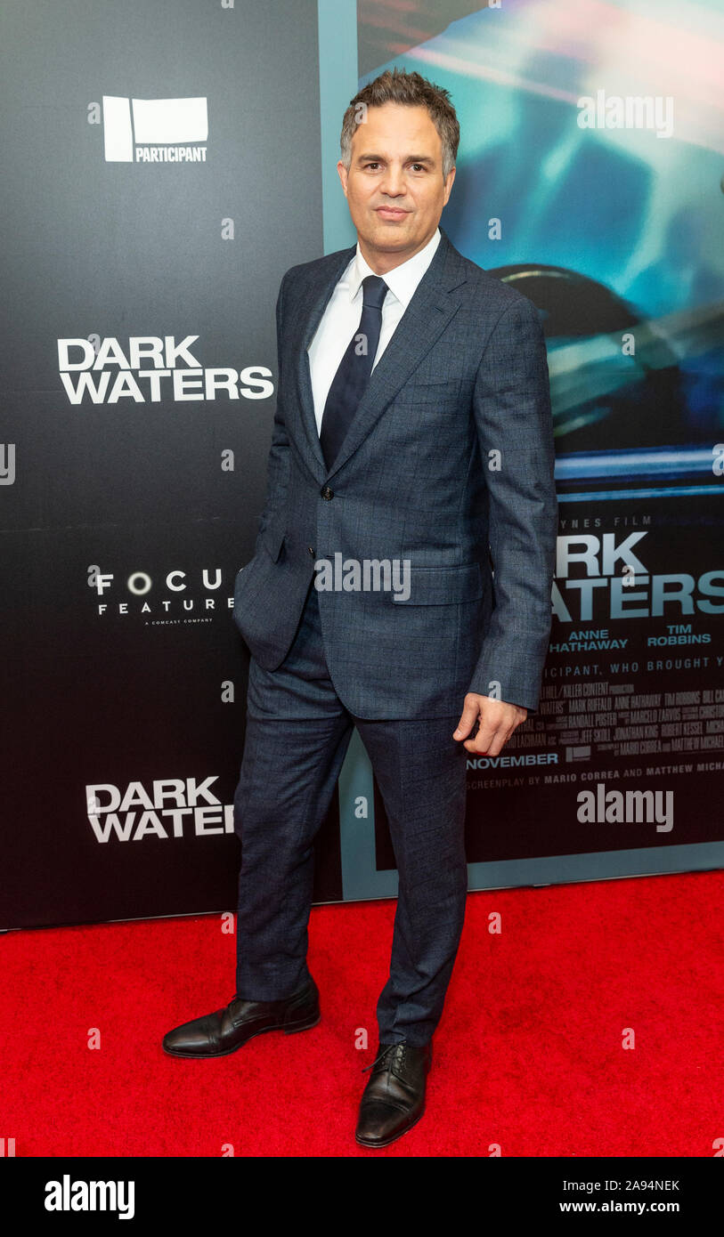 New York, NY - November 12, 2019: Mark Ruffalo attends premiere of Dark ...