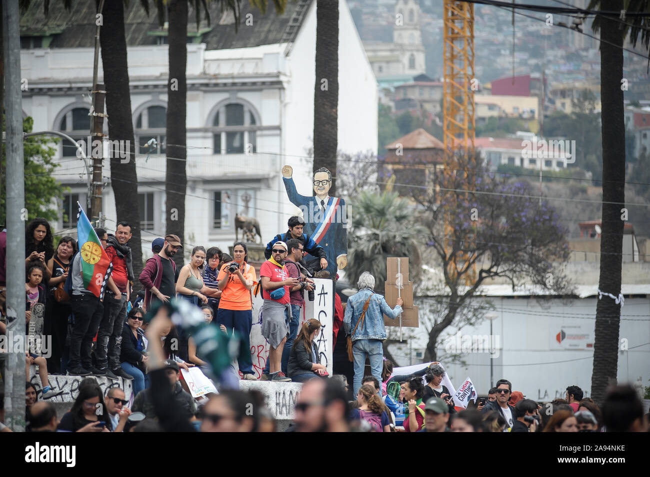 Valparaiso, Valparaiso, Chile. 12th Nov, 2019. Valparaiso, 26 days ...