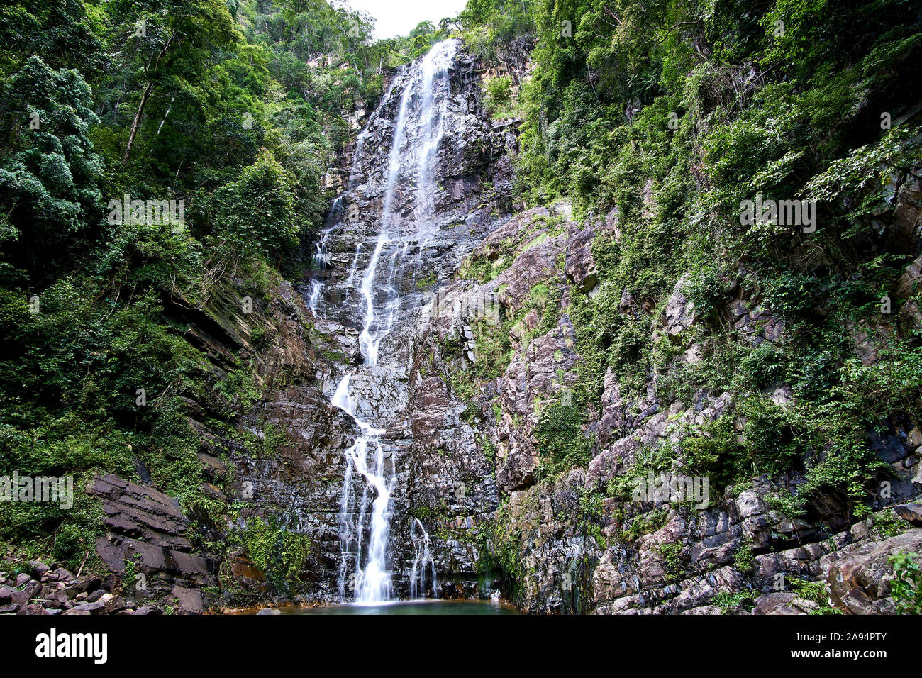 Long exposure from temurun Waterfall at Langkawi Malaysia Stock Photo ...