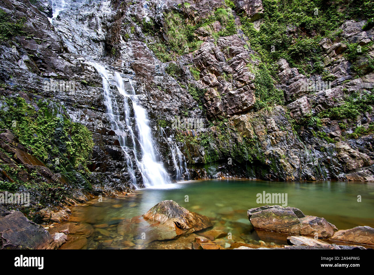 Long exposure from temurun Waterfall at Langkawi Malaysia Stock Photo ...